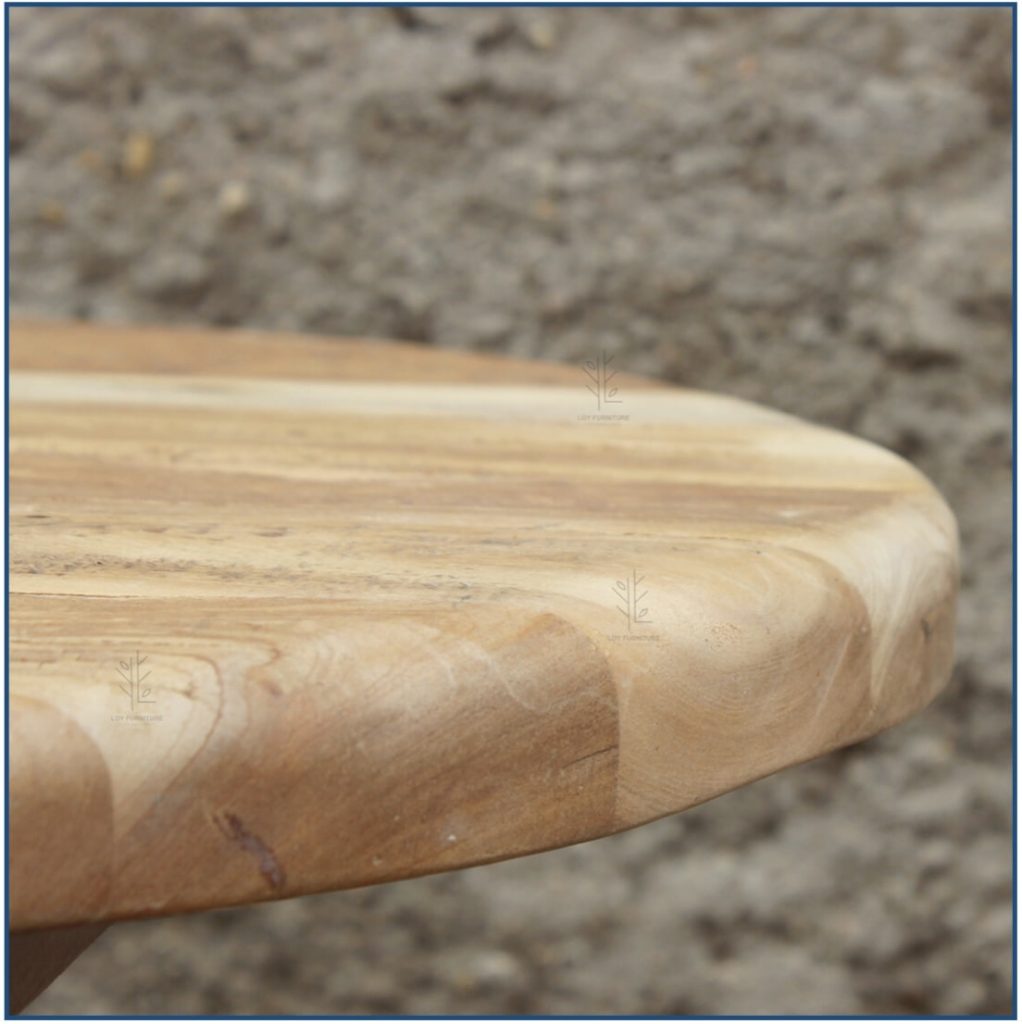 Ibiza Round Cement Effect Side Table - The Bed Centre